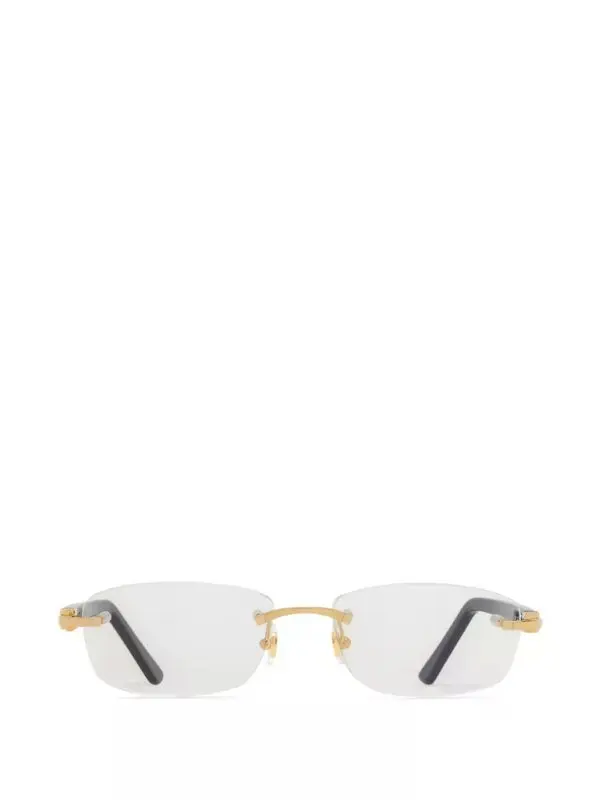 Cartier Rectangle-frame Glasses - Black