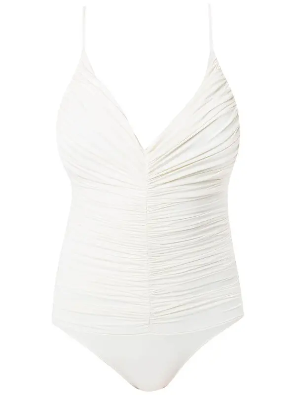 CLUBE BOSSA Chalou Draped Swimsuit - Neutrals