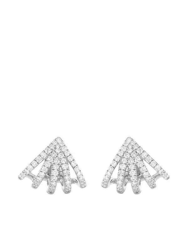DANA REBECCA DESIGNS 14kt White Gold Diamond Huggie Earrings - Whtgold