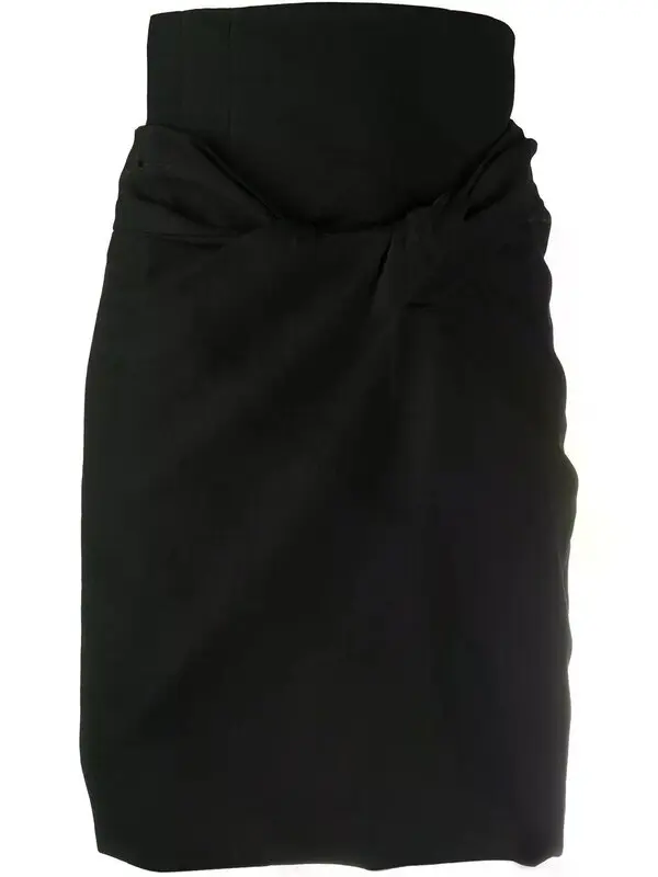 Comme Des Garçons 1990 Foldover Skirt - Black