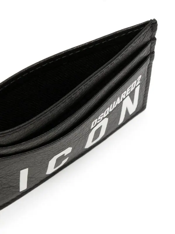 Dsquared2 Icon Logo-print Leather Card Holder