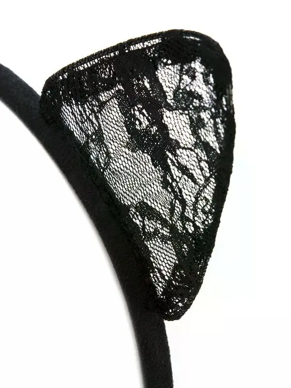 MAISON CLOSE Lace Cat Ear Headband