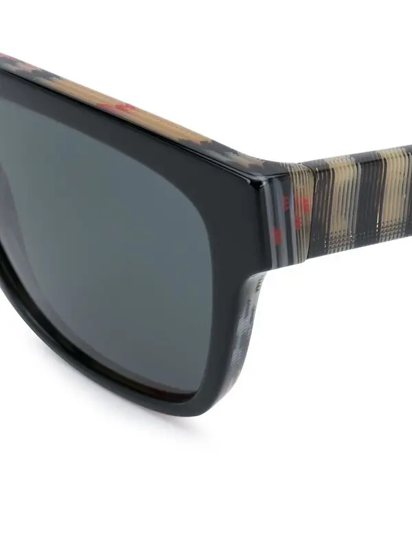 Burberry Vintage Check Square Frame Sunglasses