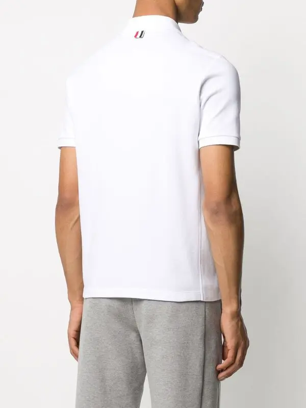 Thom Browne 4-bar Piqué Polo Shirt - White