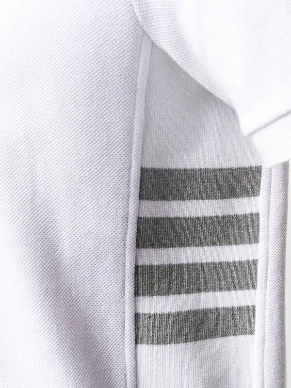 Thom Browne 4-bar Piqué Polo Shirt - White