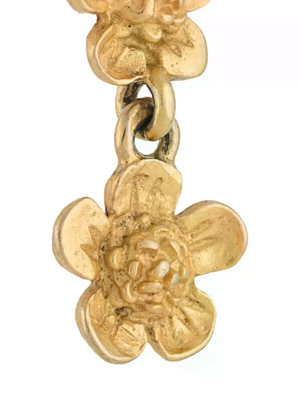 Givenchy 1990s Double Flower Earrings