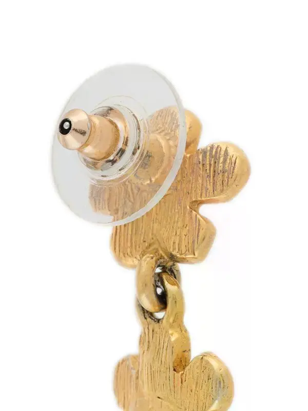 Givenchy 1990s Double Flower Earrings
