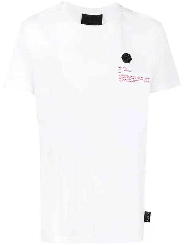 Philipp Plein Skull-print Logo Patch T-shirt - White