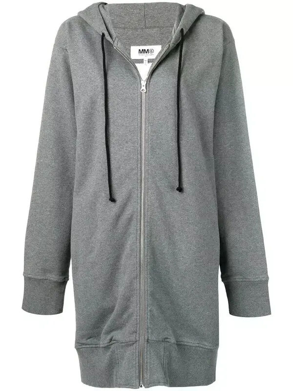 MAISON MARGIELA Oversized Zip-up Hoodie - Grey