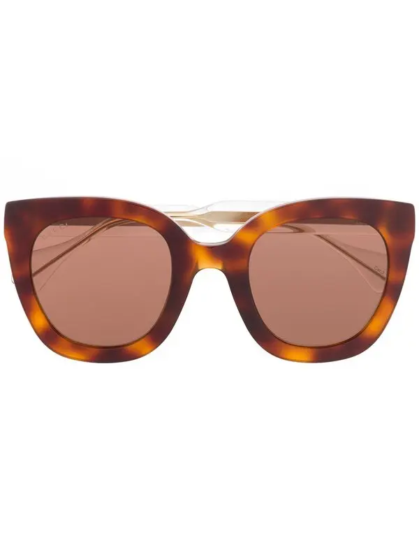 Gucci Oversized Cat Eye Sunglasses - Brown
