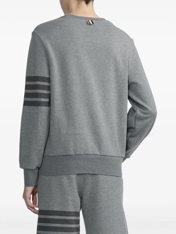 Thom Browne 4-bar Stripe Cotton Sweatshirt - Grey