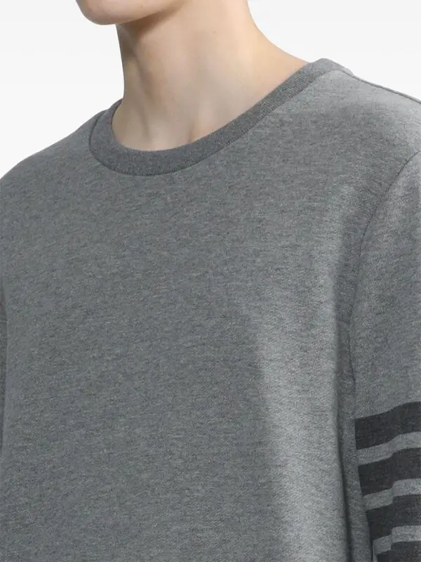 Thom Browne 4-bar Stripe Cotton Sweatshirt - Grey