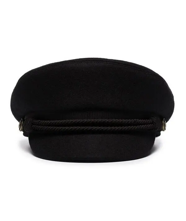 Saint Laurent Fet Baker Boy Cap - Black | Editorialist
