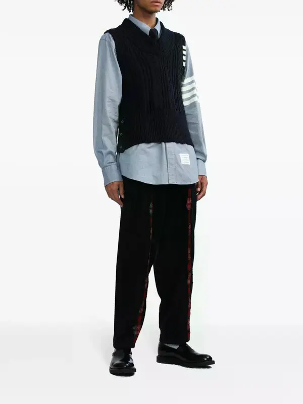 Thom Browne 4-bar Button-down Shirt - Blue