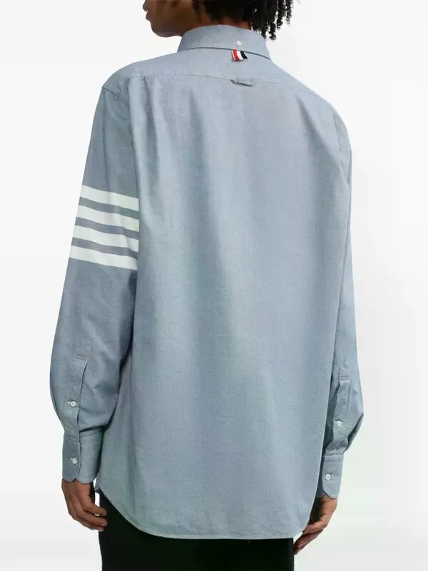 Thom Browne 4-bar Button-down Shirt - Blue