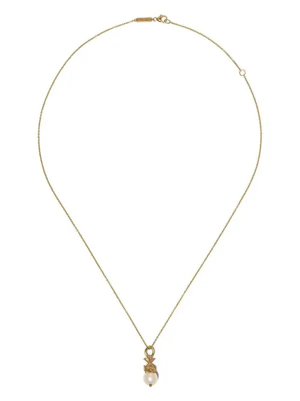 Stephen Webster 18kt Yellow Pisces Astro Ball Pearl Necklace - Gold