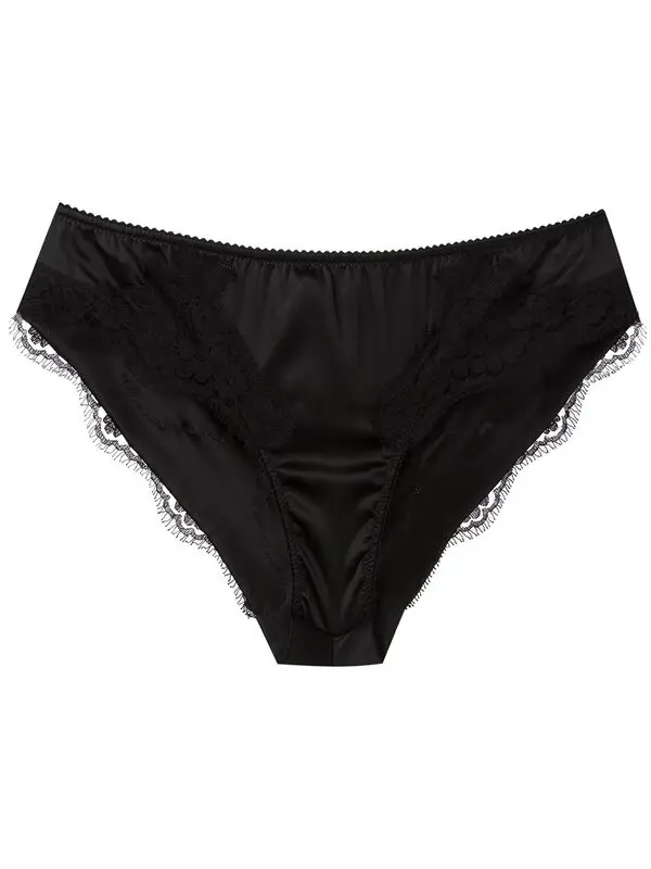 Dolce & Gabbana Lace Trim Briefs - Black