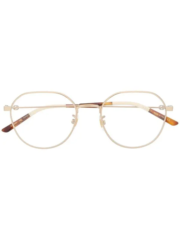 Gucci Soft-round Glasses - Gold