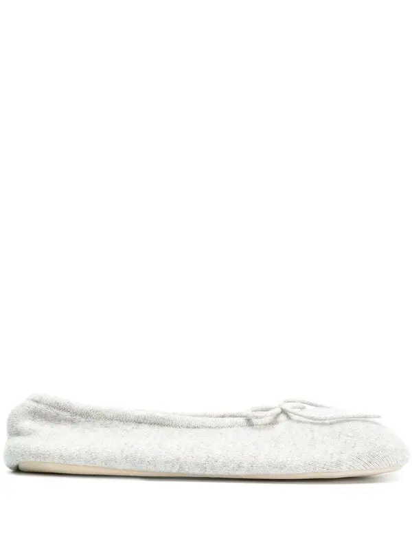 N.peal Bow Tie Slippers - Grey