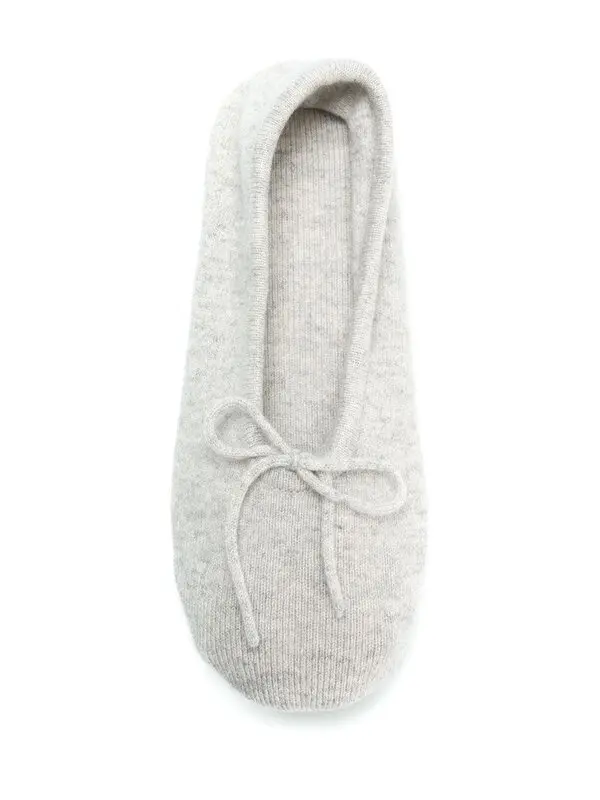 N.peal Bow Tie Slippers - Grey