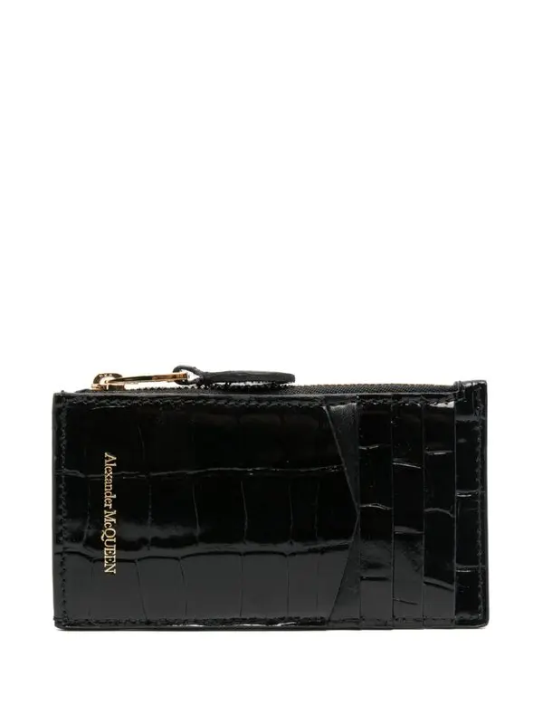 Alexander McQueen Skull Flat Zip Purse