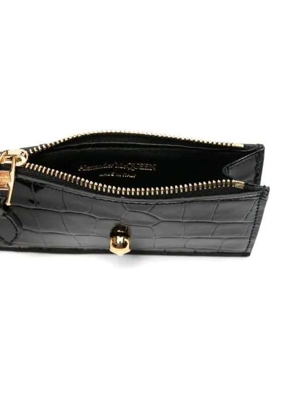 Alexander McQueen Skull Flat Zip Purse