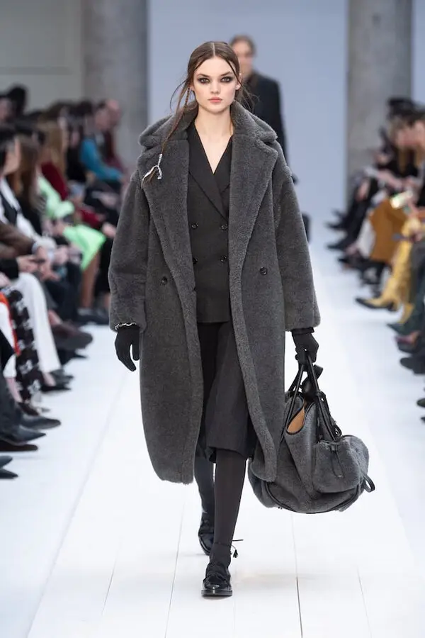 Max Mara Teddy Bear Icon Alpaca And Wool-blend Coat - Grey