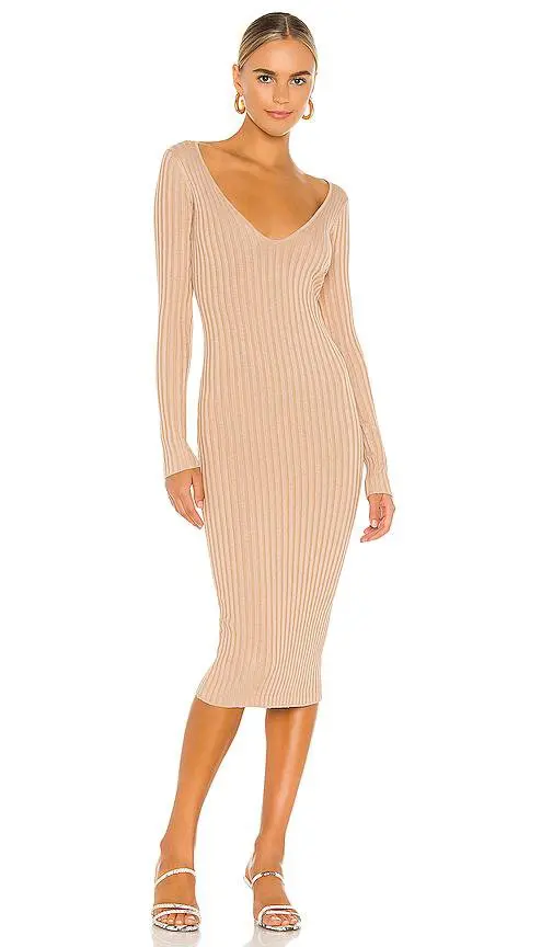 chinese dress ladies Casually Classic Long Sleeve Midi Dress main image 1