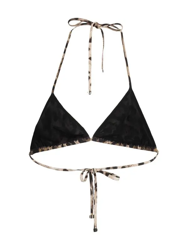 Dolce & Gabbana Leopard-print Triangle Bikini Top
