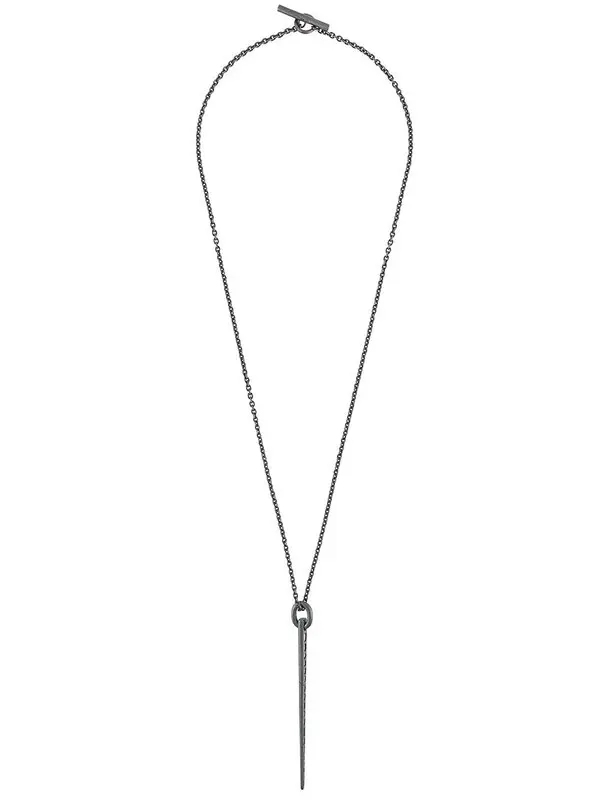 PARTS OF FOUR Medium Spike Pendant Necklace - Grey