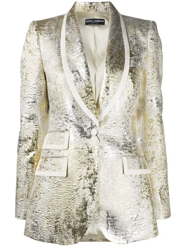 Dolce & Gabbana Metallic Textured Blazer