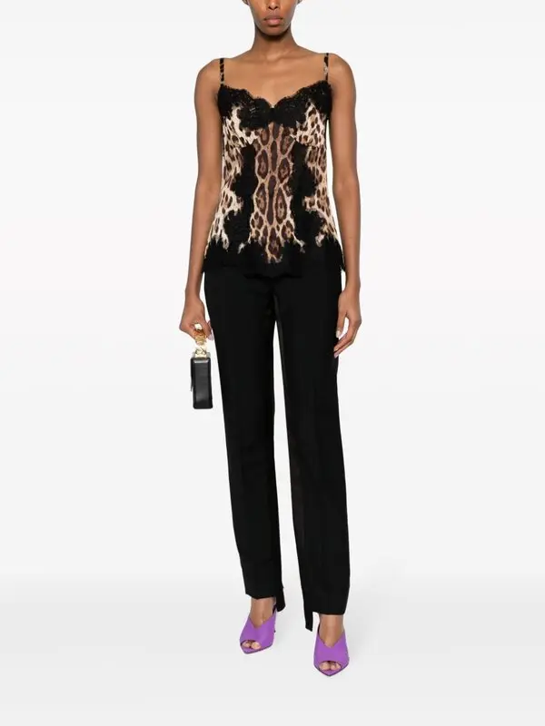 Dolce & Gabbana Leopard-print Satin Camisole Top