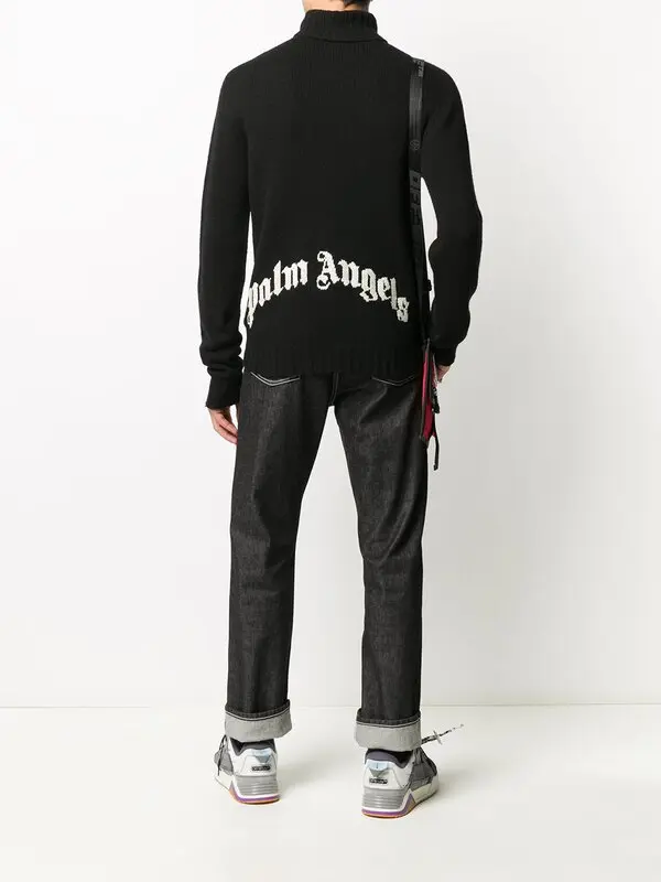 Palm Angels Logo Turtleneck Jumper