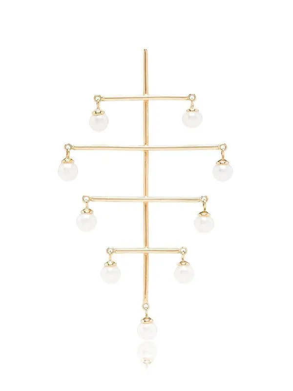 PERSEE 18kt Tree Pearl Earring - Yellow Gold Pearl