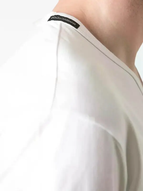 Dolce & Gabbana Classic V-neck T-shirt - White