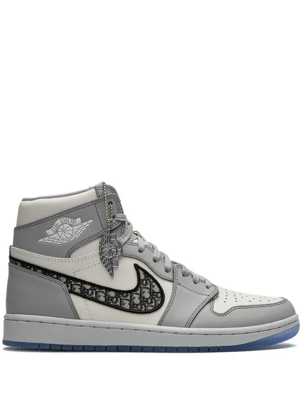 JORDAN X Dior Air 1 Retro High Sneakers - White