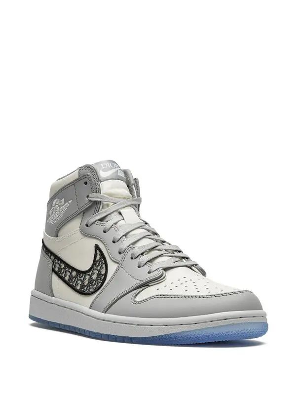 JORDAN X Dior Air 1 Retro High Sneakers - White