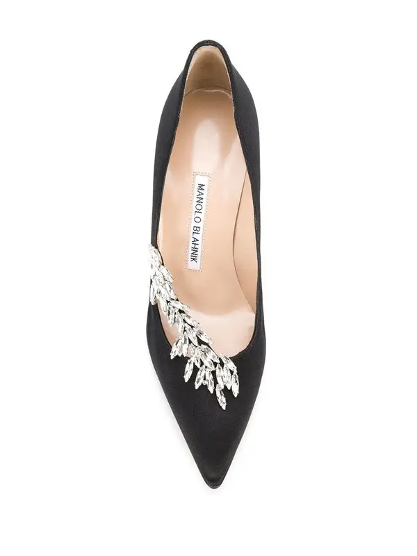 Manolo Blahnik Nadira Satin Pumps
