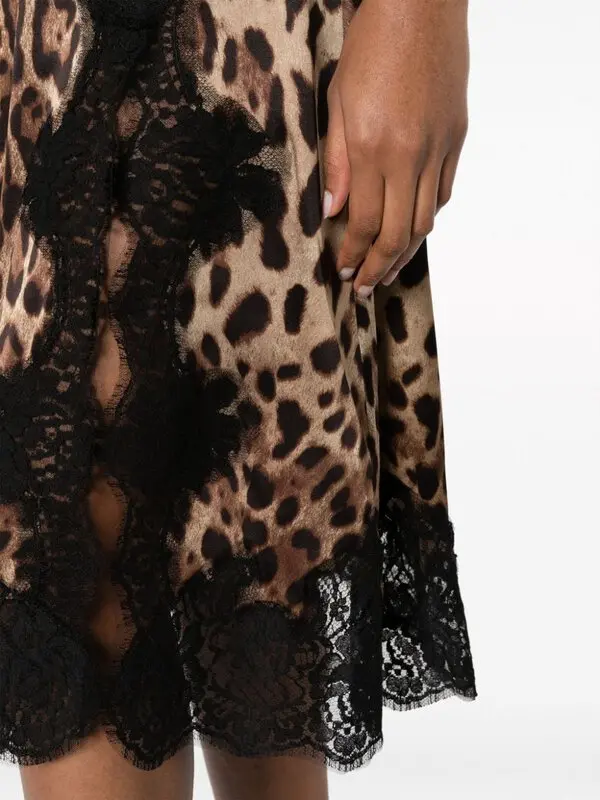 Dolce & Gabbana Leopard-print Satin Slip Dress