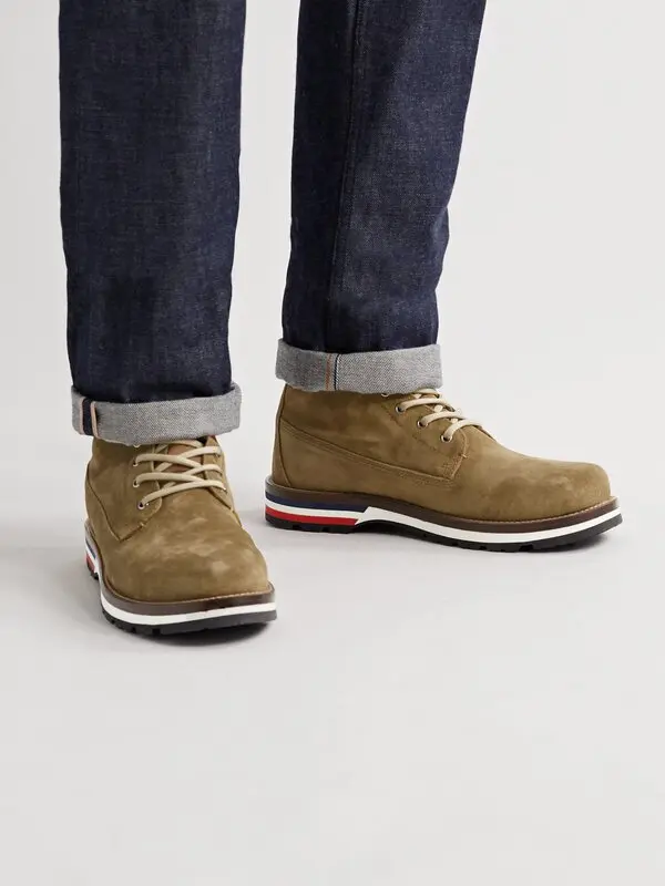 Moncler Vancouver Suede Hiking Boots - Green