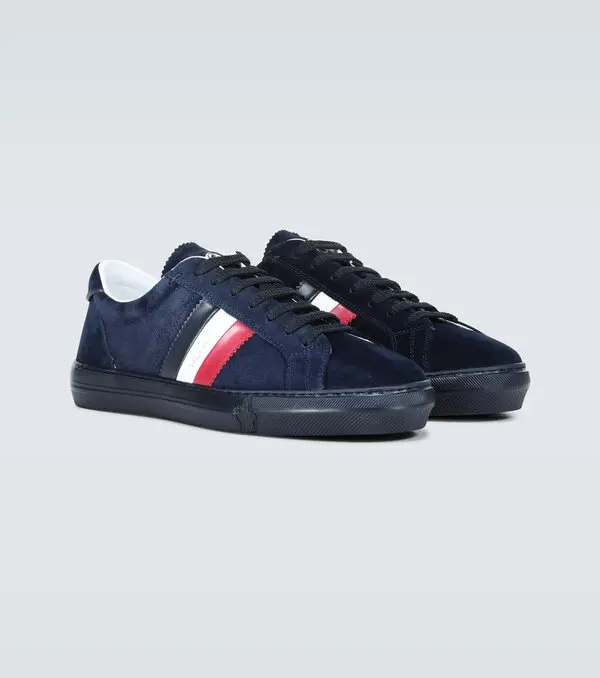 Moncler Monaco Suede Sneakers - Blue