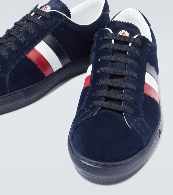 Moncler Monaco Suede Sneakers - Blue