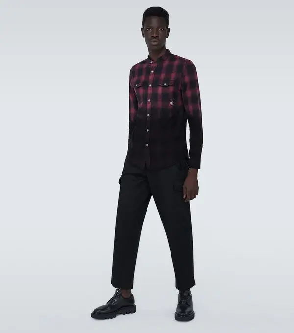 Balmain Cotton Flannel Checked Shirt
