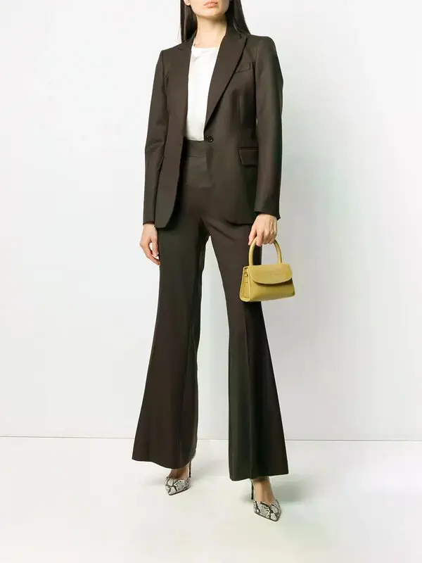 P.a.r.o.s.h Long-sleeved Blazer With Flap Pockets - Brown