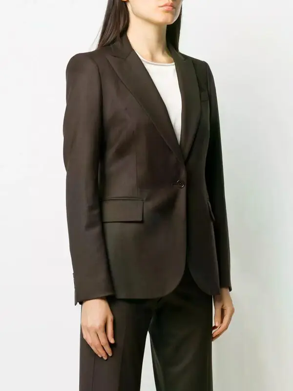 P.a.r.o.s.h Long-sleeved Blazer With Flap Pockets - Brown
