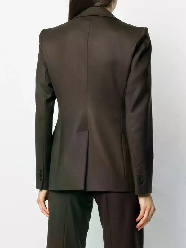 P.a.r.o.s.h Long-sleeved Blazer With Flap Pockets - Brown