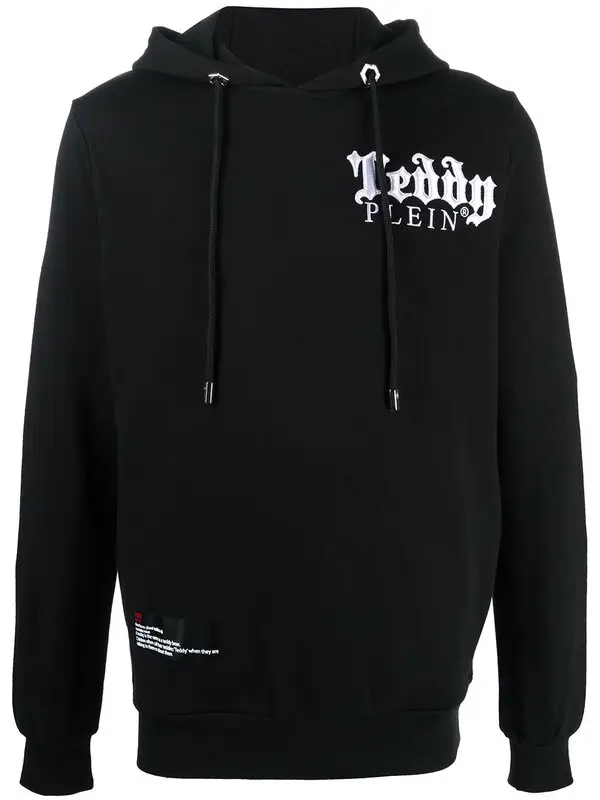 Philipp Plein Embroidered Teddy-print Hoodie