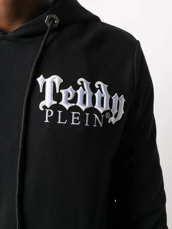 Philipp Plein Embroidered Teddy-print Hoodie