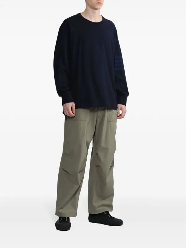 Thom Browne 4-bar Stripe Cotton T-shirt - Blue