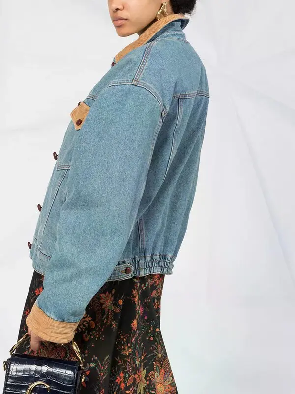 Philosophy Di Lorenzo Serafini Corduroy-detail Denim Jacket